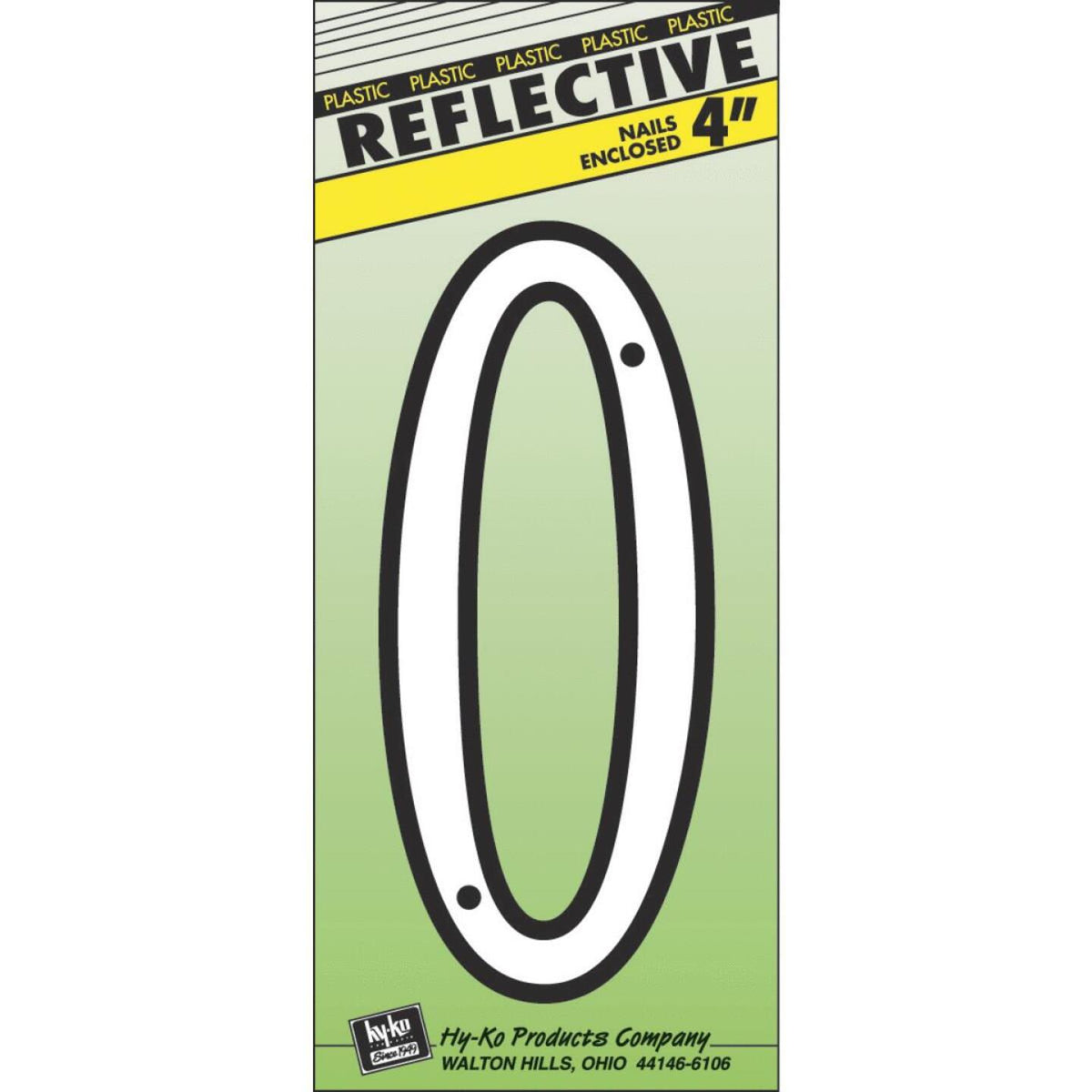 Hy-Ko 4 In. White House Number Zero - Miami, FL - Baro Hardware