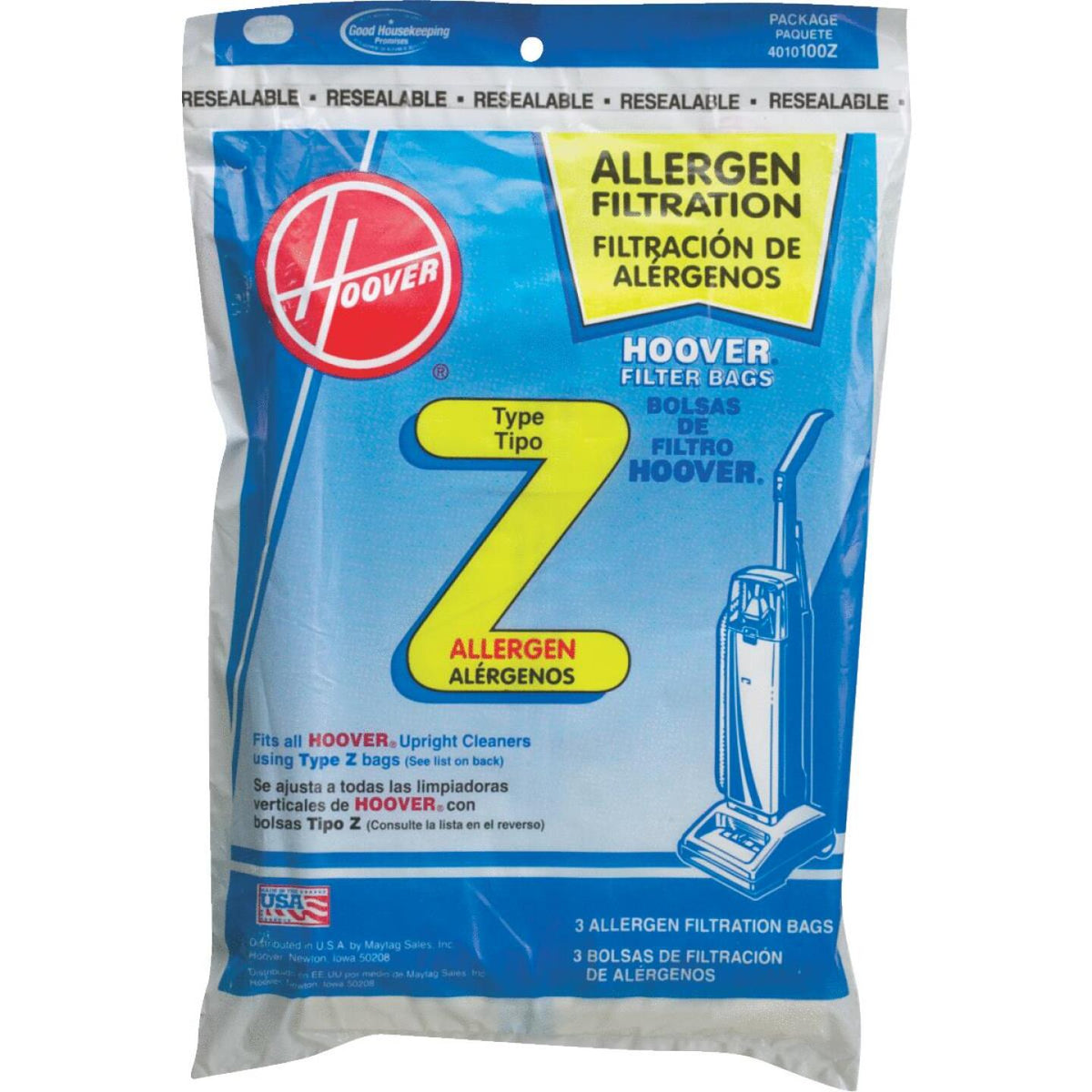Hoover Type Z Allergen Filtration Vacuum Bag (3-Pack) - Miami, FL ...