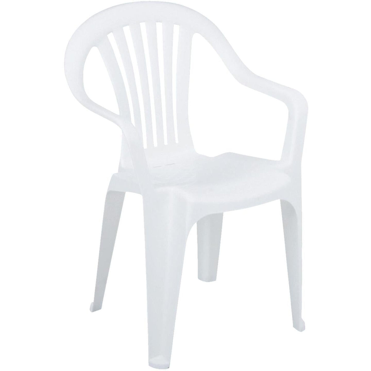Adams White Resin Low Back Stackable Chair - Miami, FL - Baro Hardware